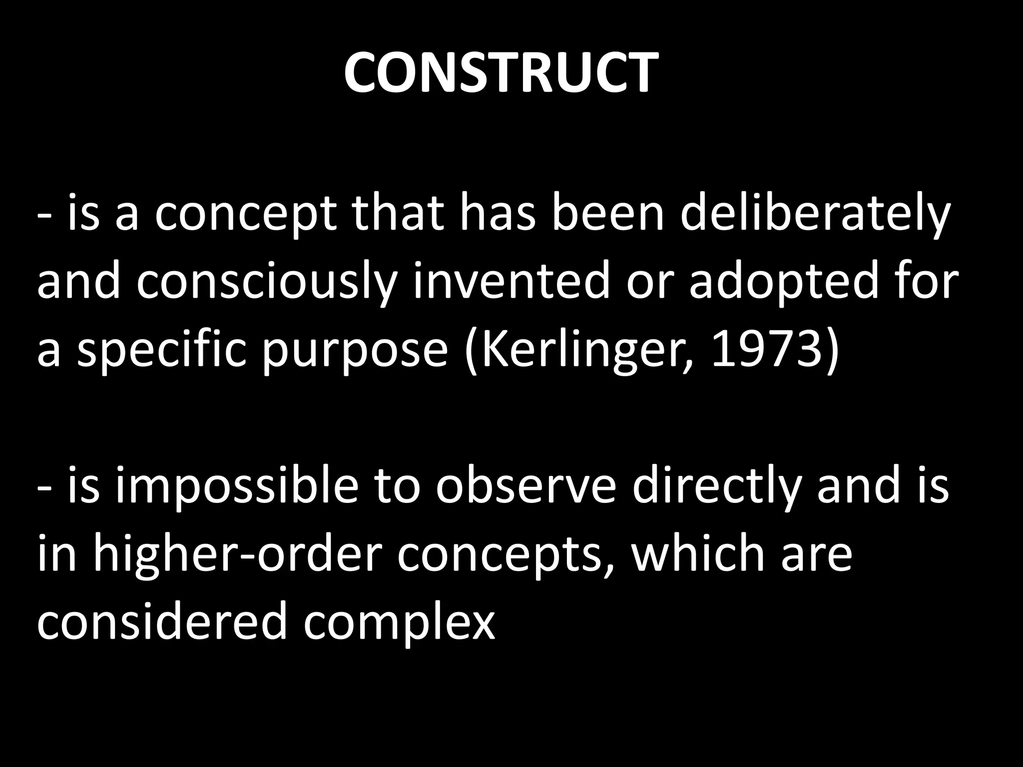 Section 5 CONCEPTS, CONSTRUCTS & VARIABLES | PPTX