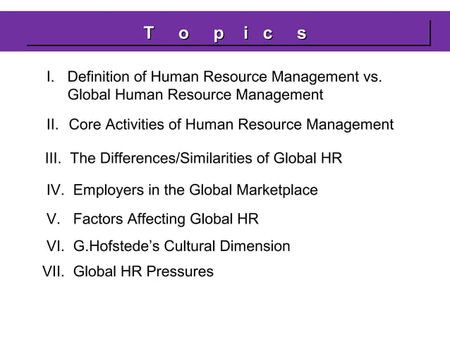 Managing Global Human Resource Management | PPT | Human Resources ...