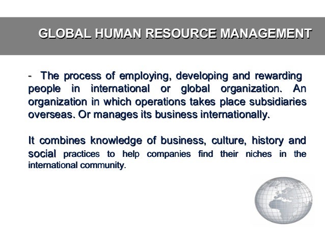 Managing Global Human Resource Management