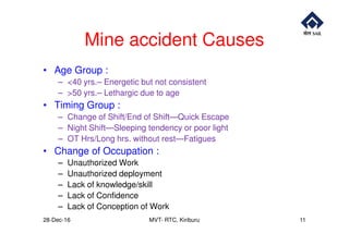 Mine accidents causes, prevention and control | PDF