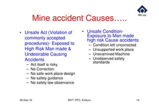 Mine accidents causes, prevention and control | PDF