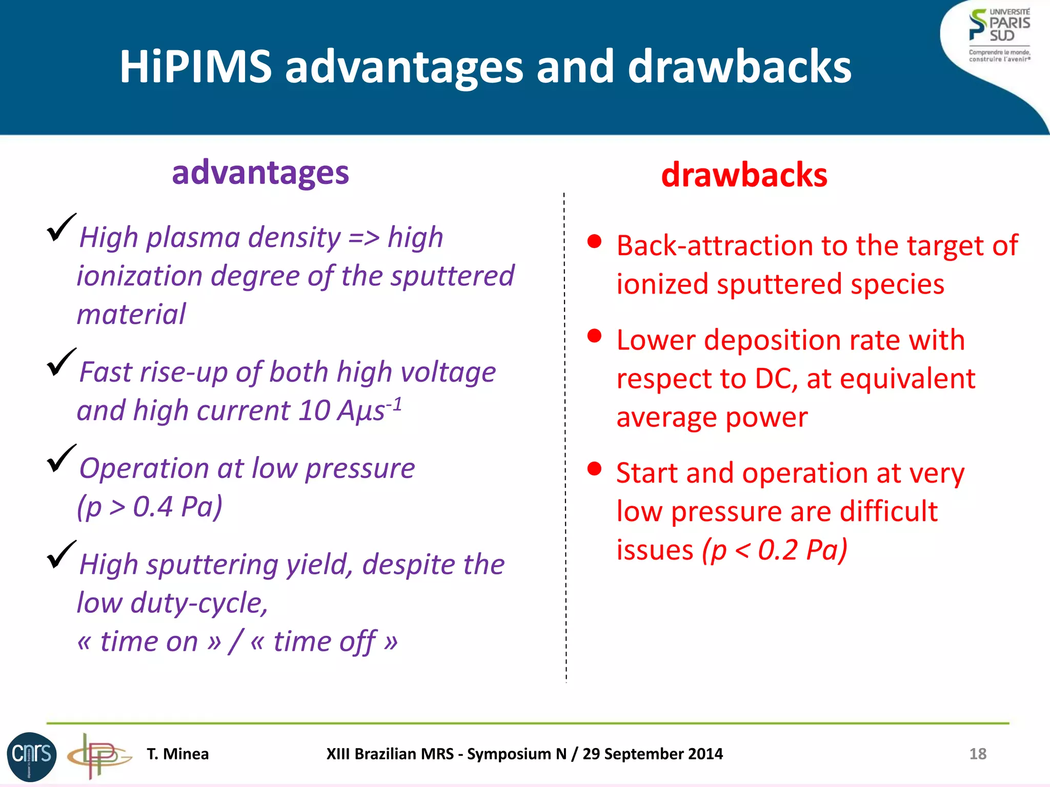 HiPIMS: technology, physics and thin film applications. | PDF