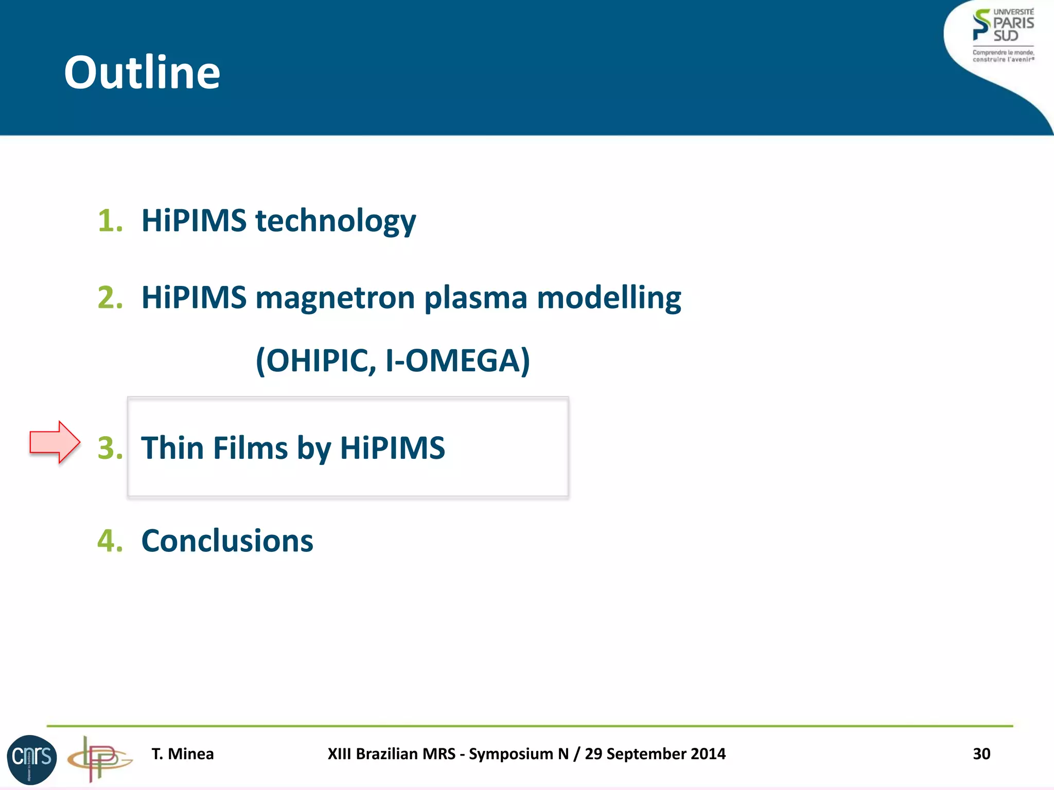 HiPIMS: technology, physics and thin film applications. | PDF
