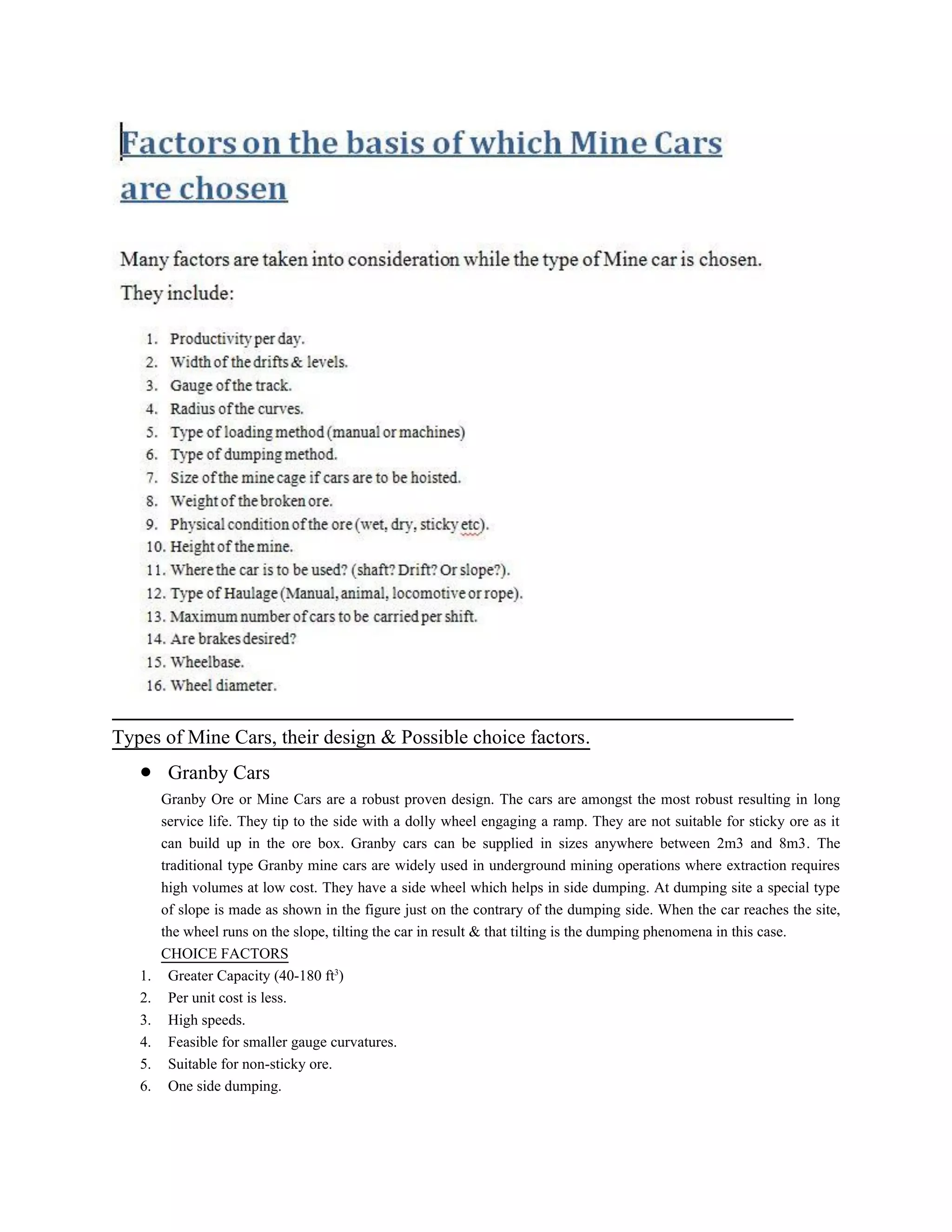 Mine cars | PDF