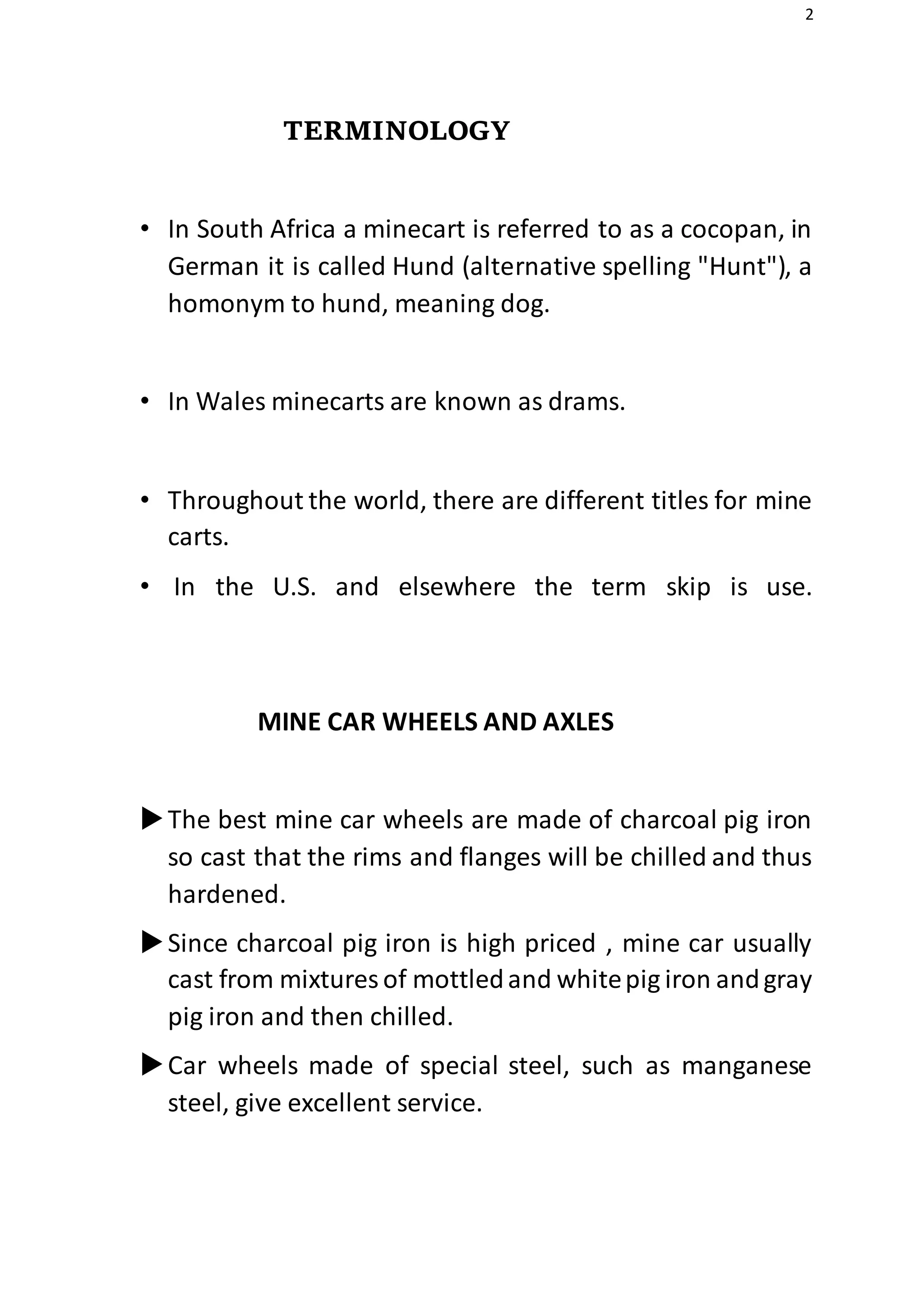 Mine cart | DOCX