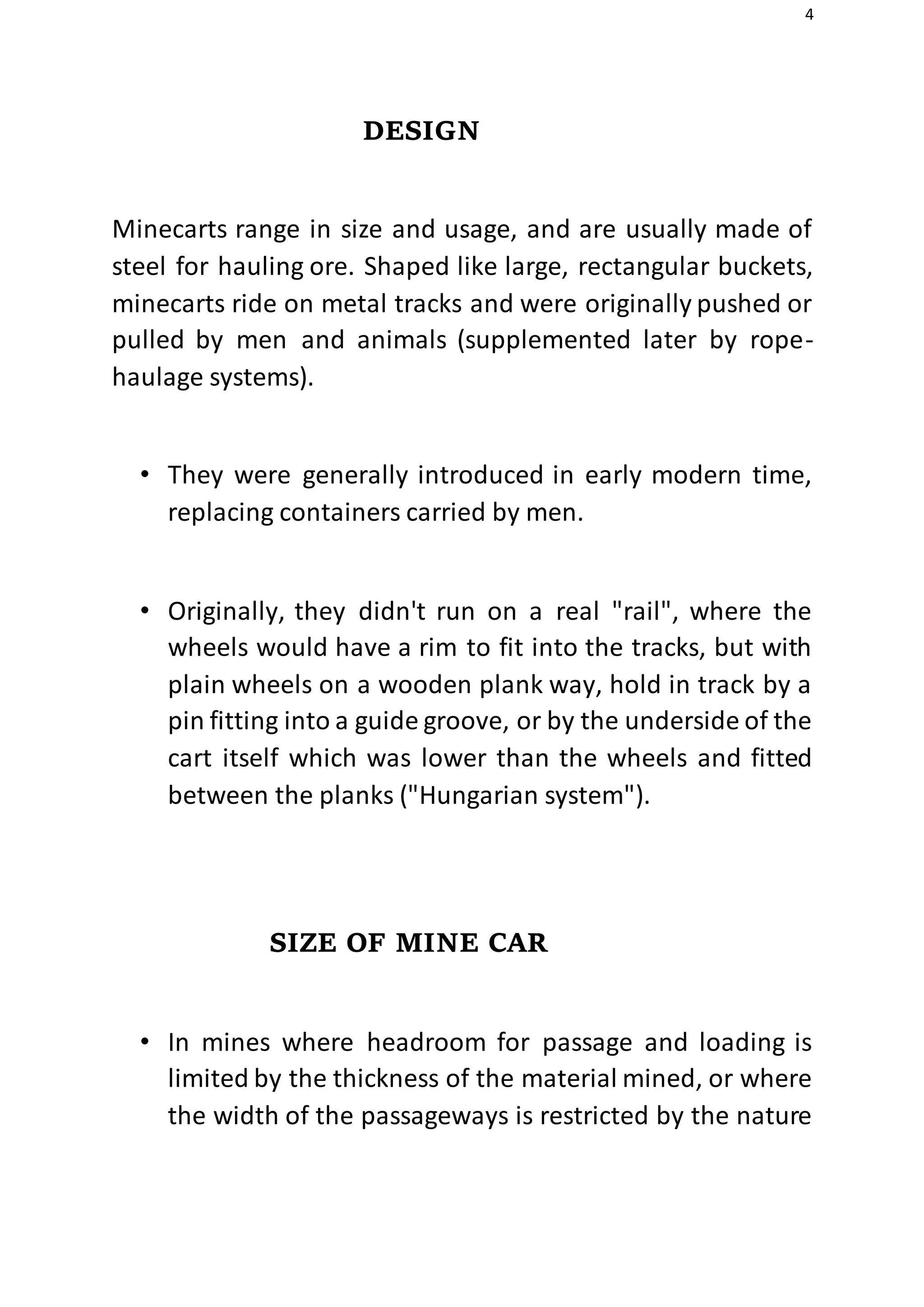 Mine cart | DOCX