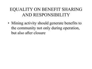 Mine closure and community IN MINERALS DAN BATUBARA | PPT