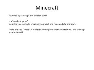 Minecraft | PPTX