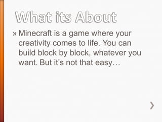 Minecraft | PPTX