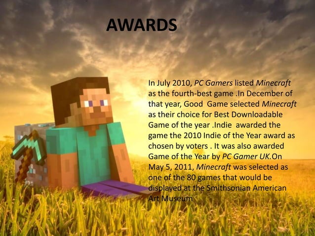 Minecraft | PPTX | Roleplaying Games | Games and Puzzles