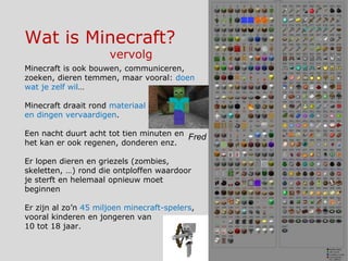 Minecraft in de bibliotheek | PPTX | Video Game Genres | Video Gaming