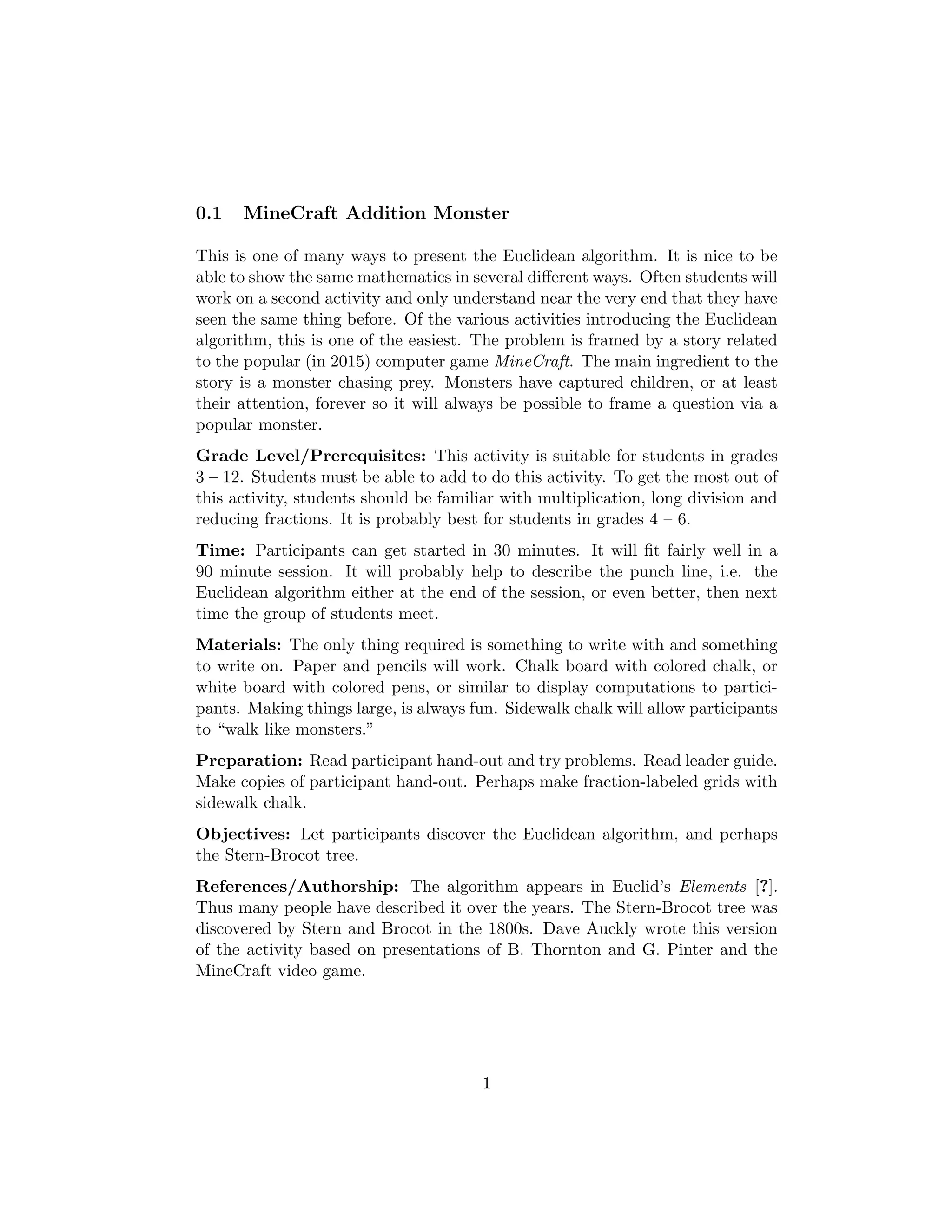 MineCraft Addition Monster | PDF