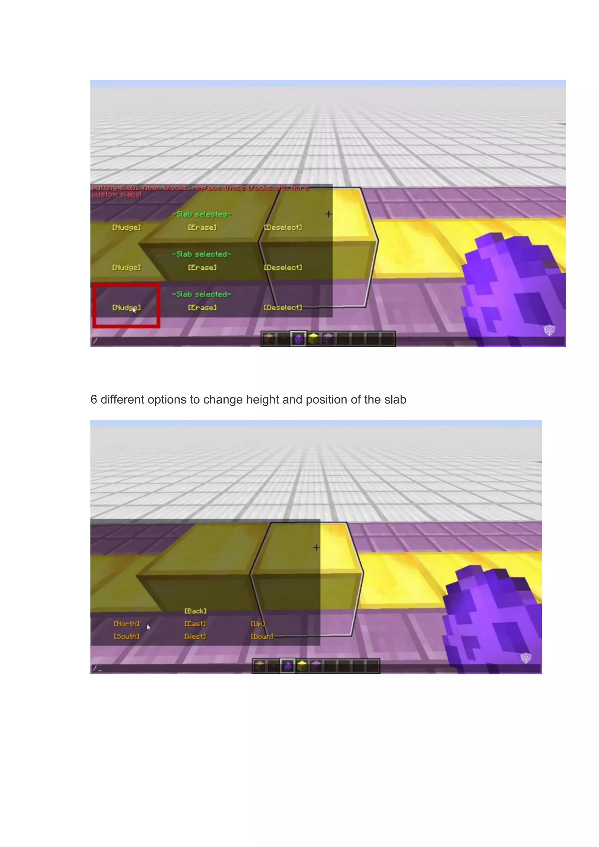 Minecraft 1.9 new tip make any block into slab with only one command | PDF | Technology & Computing