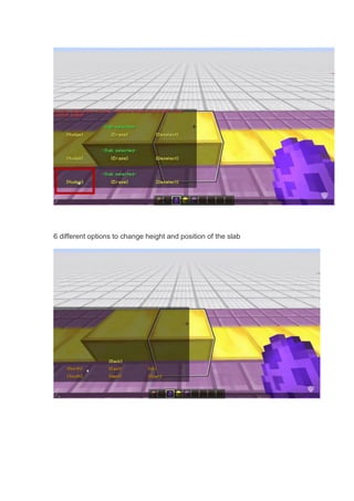 Minecraft 1.9 new tip make any block into slab with only one command | PDF