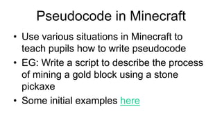 Minecraft and Computing | PPT