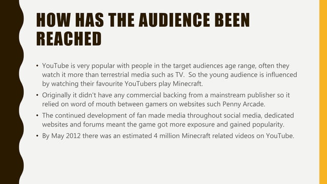 Minecraft Audience | PPTX