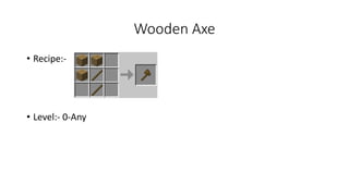 Minecraft axe's | PPT