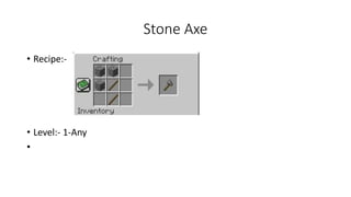 Minecraft axe's | PPT