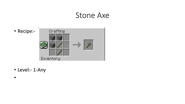 Minecraft axe's | PPTX