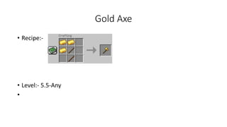 Minecraft axe's | PPT