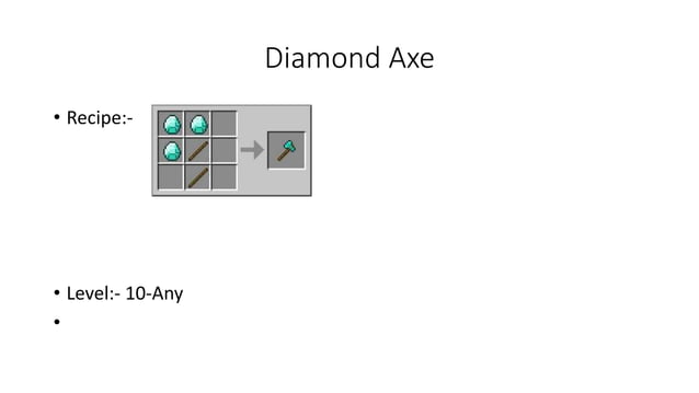 Minecraft axe's | PPT