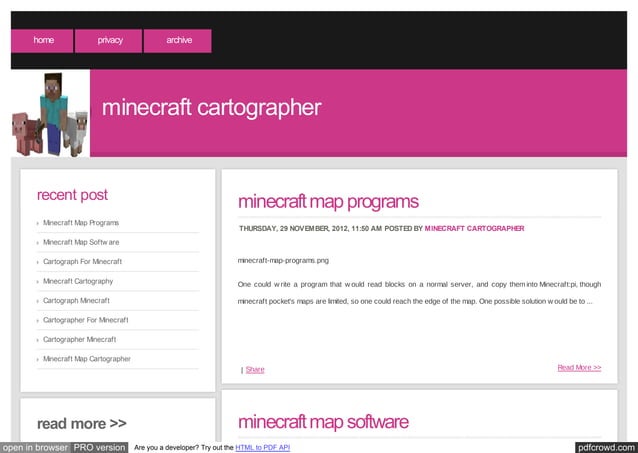 Minecraft cartographer | PPT