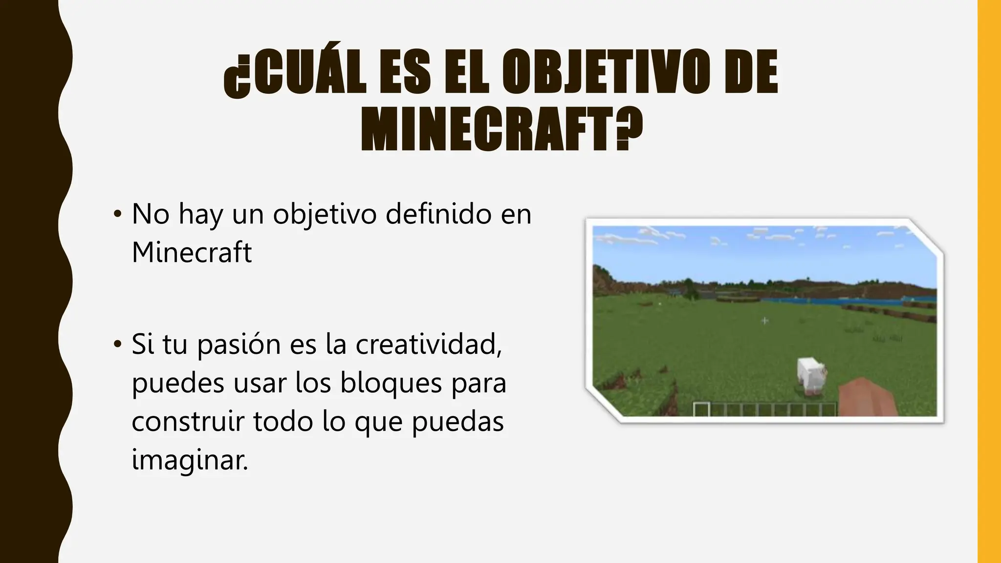 PRESENTACIÓN DE MINECRAFT PARA NIÑOS CON DATOS IMPORTANTESpptx | PPTX