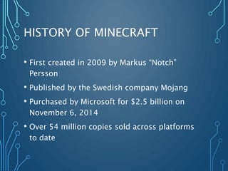 Minecraft Emerging Technology | PPT