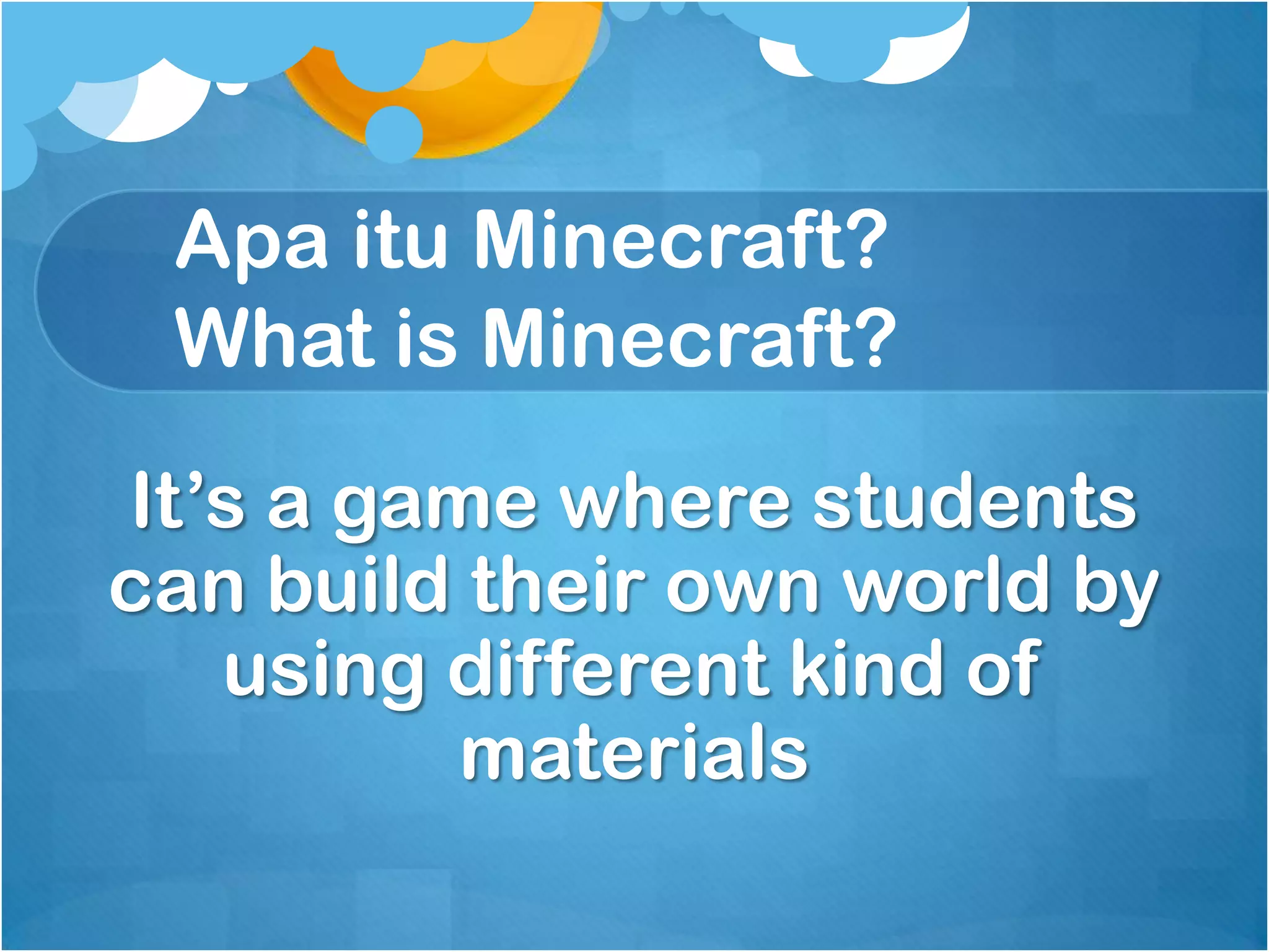 Minecraft for Teaching Bahasa | PPTX