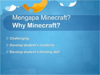 Minecraft for Teaching Bahasa | PPT