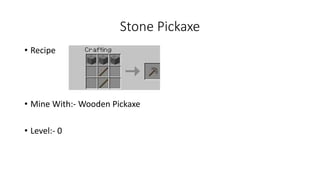 Minecraft pickaxe's | PPT