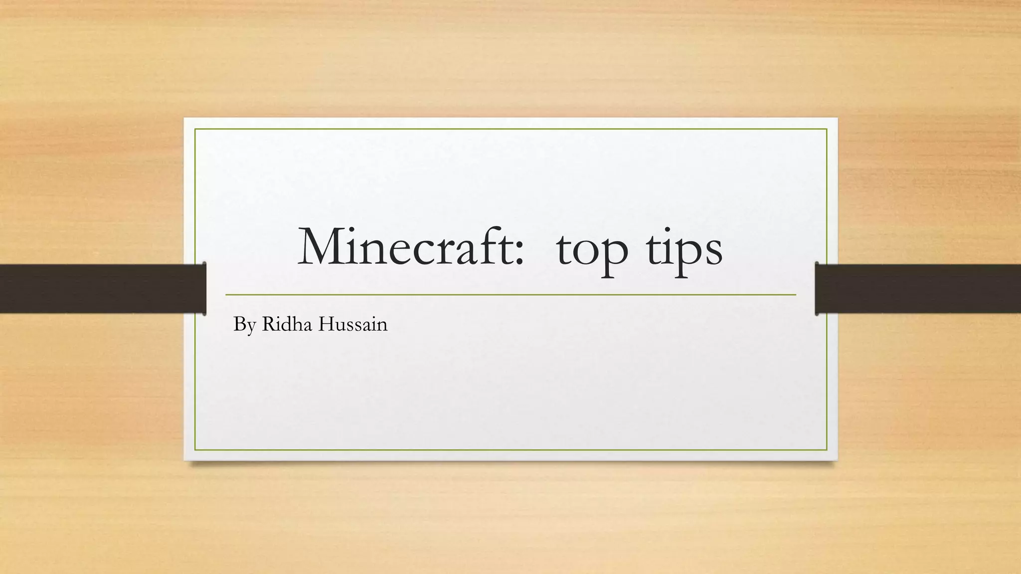 Minecraft power point | PPT