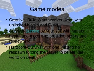 Minecraft project | PPT | Roleplaying Games | Games and Puzzles