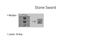 Minecraft sword's | PPTX