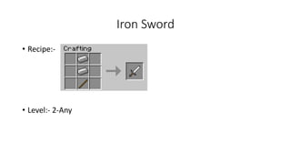Minecraft sword's | PPTX