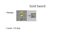 Minecraft sword's | PPTX