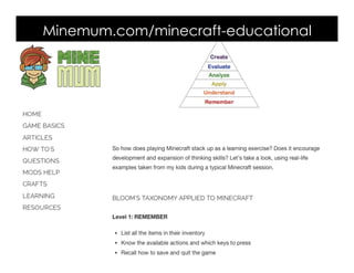 Minecraft and Game Based Learning | PPT