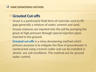 Mine dewatering UNDERGROUND MINING .pptx