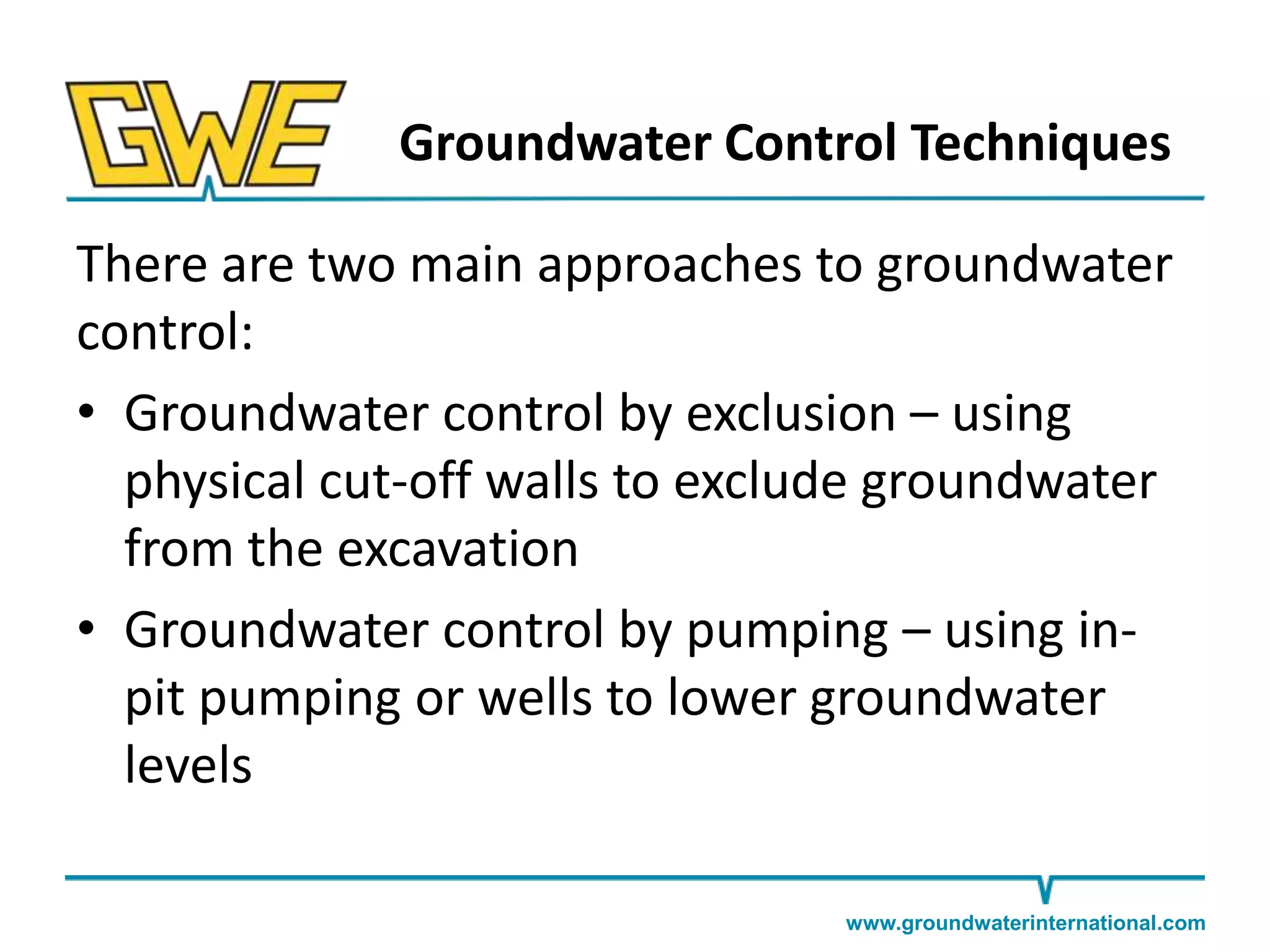 Mine dewatering techniques | PPTX