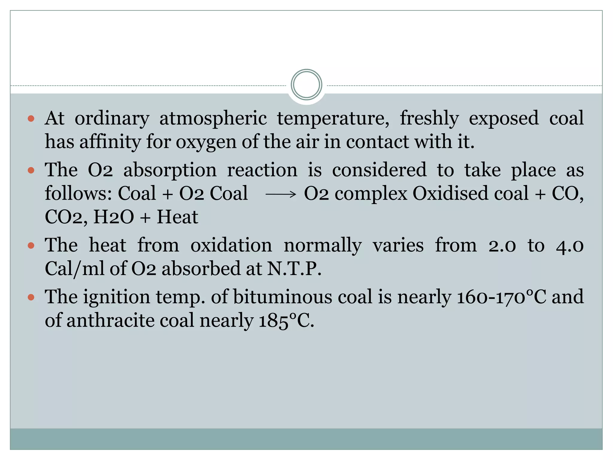 Theory of spontaneous combustion of coal | PPTX