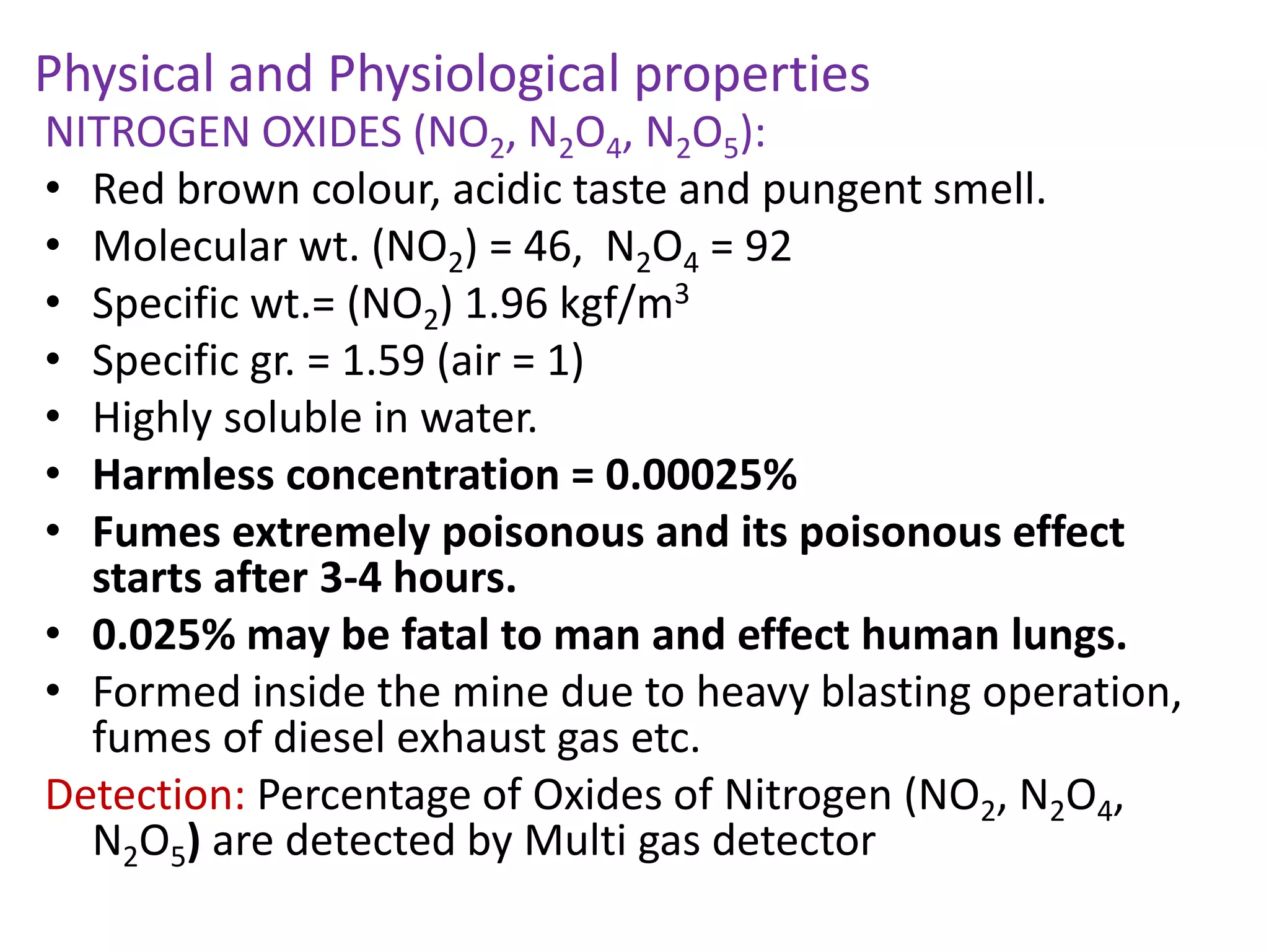 Mine gases and testing, maintenance of fire seals | PPTX