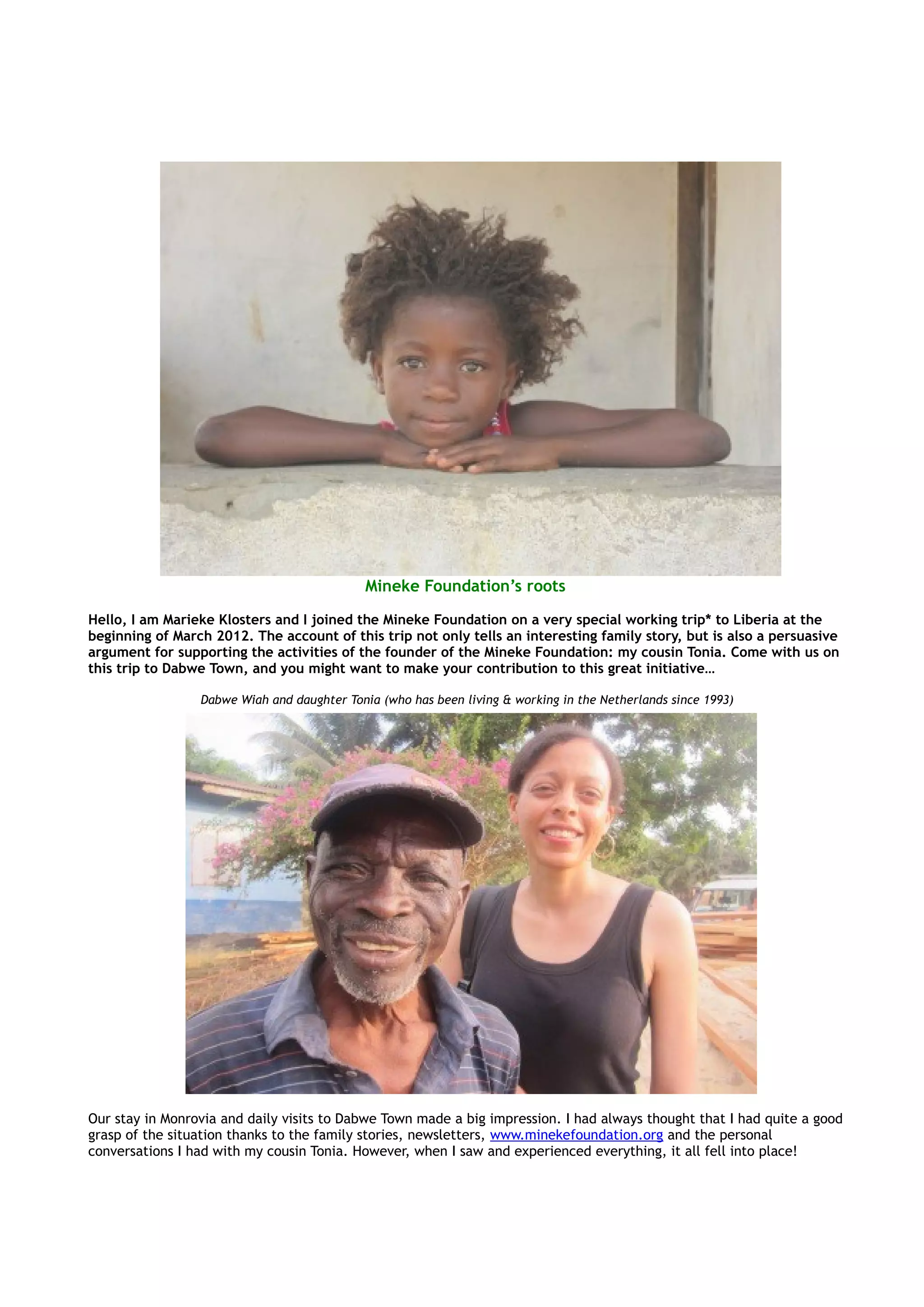 Mineke Foundation's roots | PDF