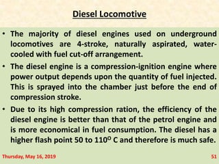 Mine locomotive ppt (under ground transport system ) | PPTX