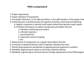 Preventive and predictive maintainence | PPTX