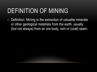 Mine, mine, mine powerpoint presentation | PPTX