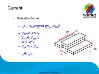 MOSFET Scaling and its effect on Physical Design | PPT