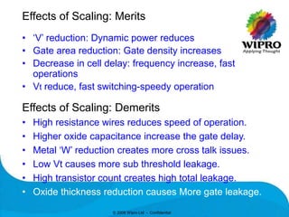 MOSFET Scaling and its effect on Physical Design | PPT