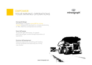 Mineograph Mining Automation Software | PPT