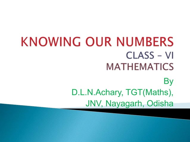 Slide 2: Introduction to Numbers Content: Definition of numbers ...