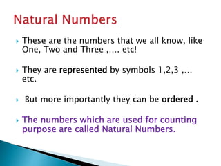 Slide 2: Introduction to Numbers Content: Definition of numbers ...